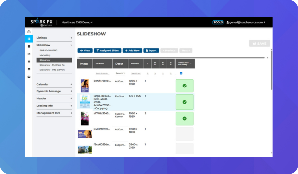 TouchSource Spark PX™ Account Library Features